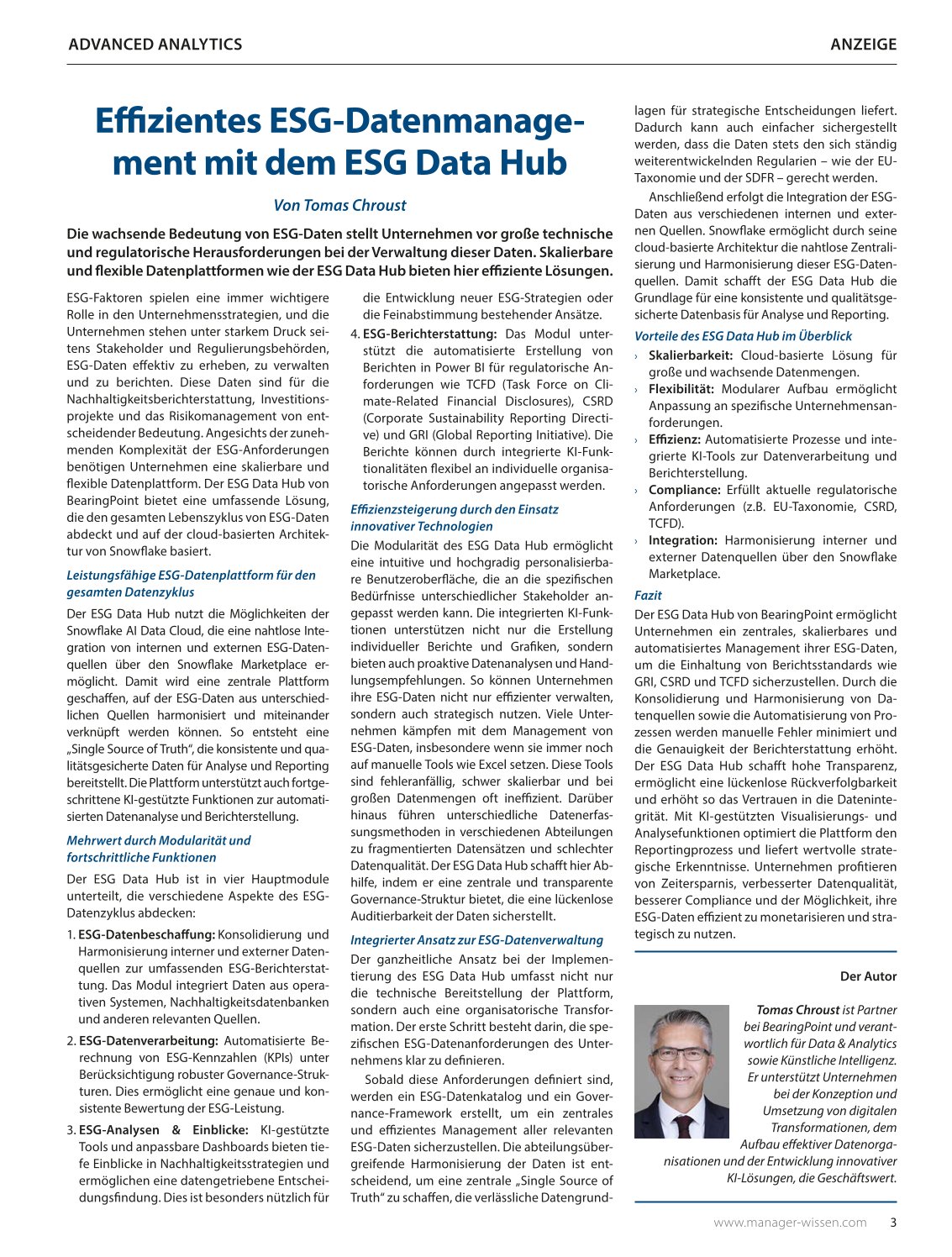 Effizientes ESG-Datenmanagement mit dem ESG Data Hub – ManagerWissen